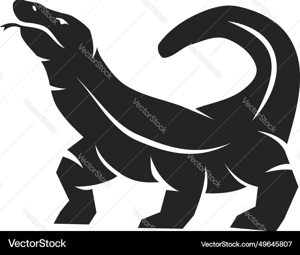 Komodo logo template isolated brand identity icon Vector Image