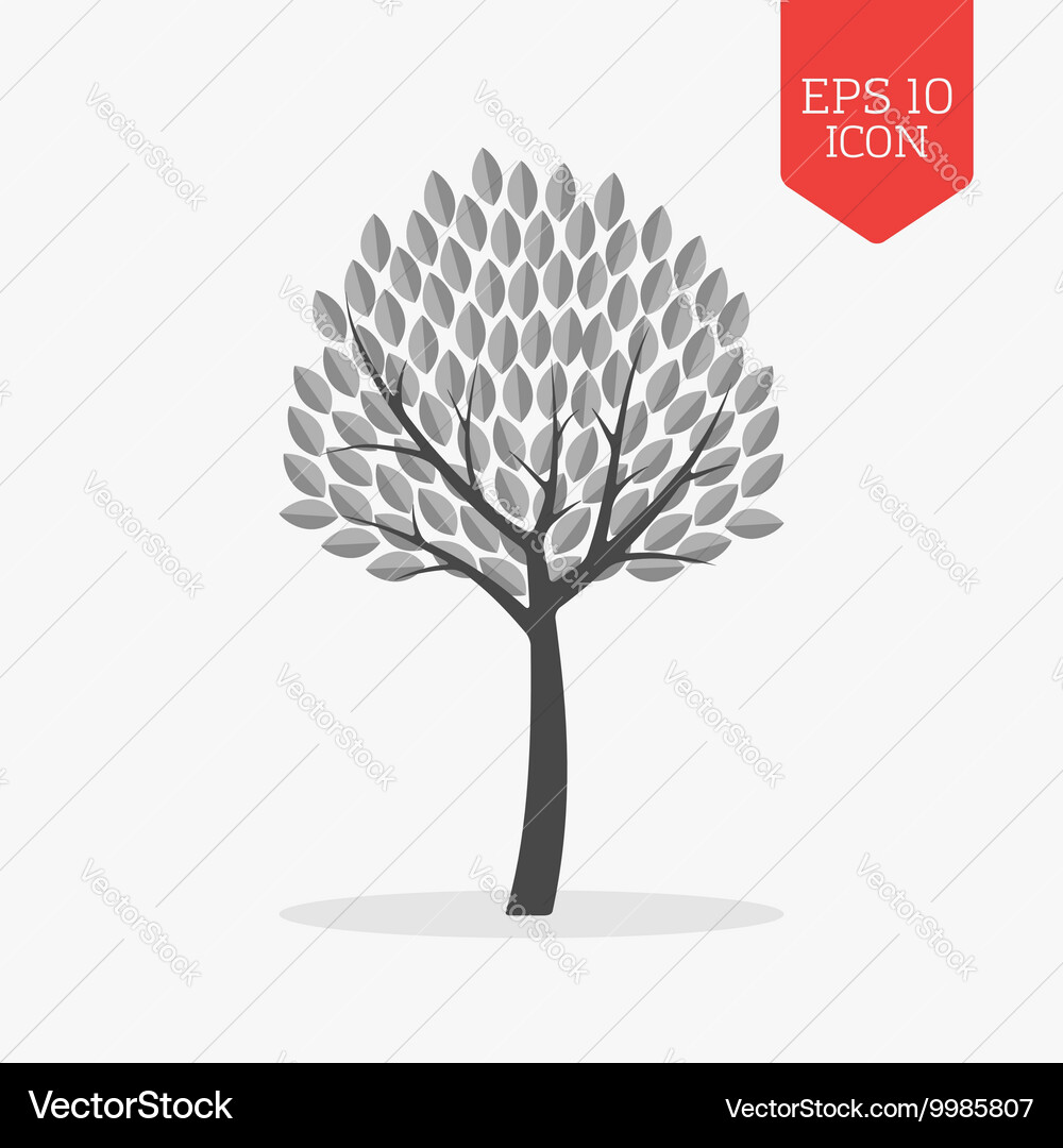 Tree icon flat design gray color symbol modern ui Vector Image