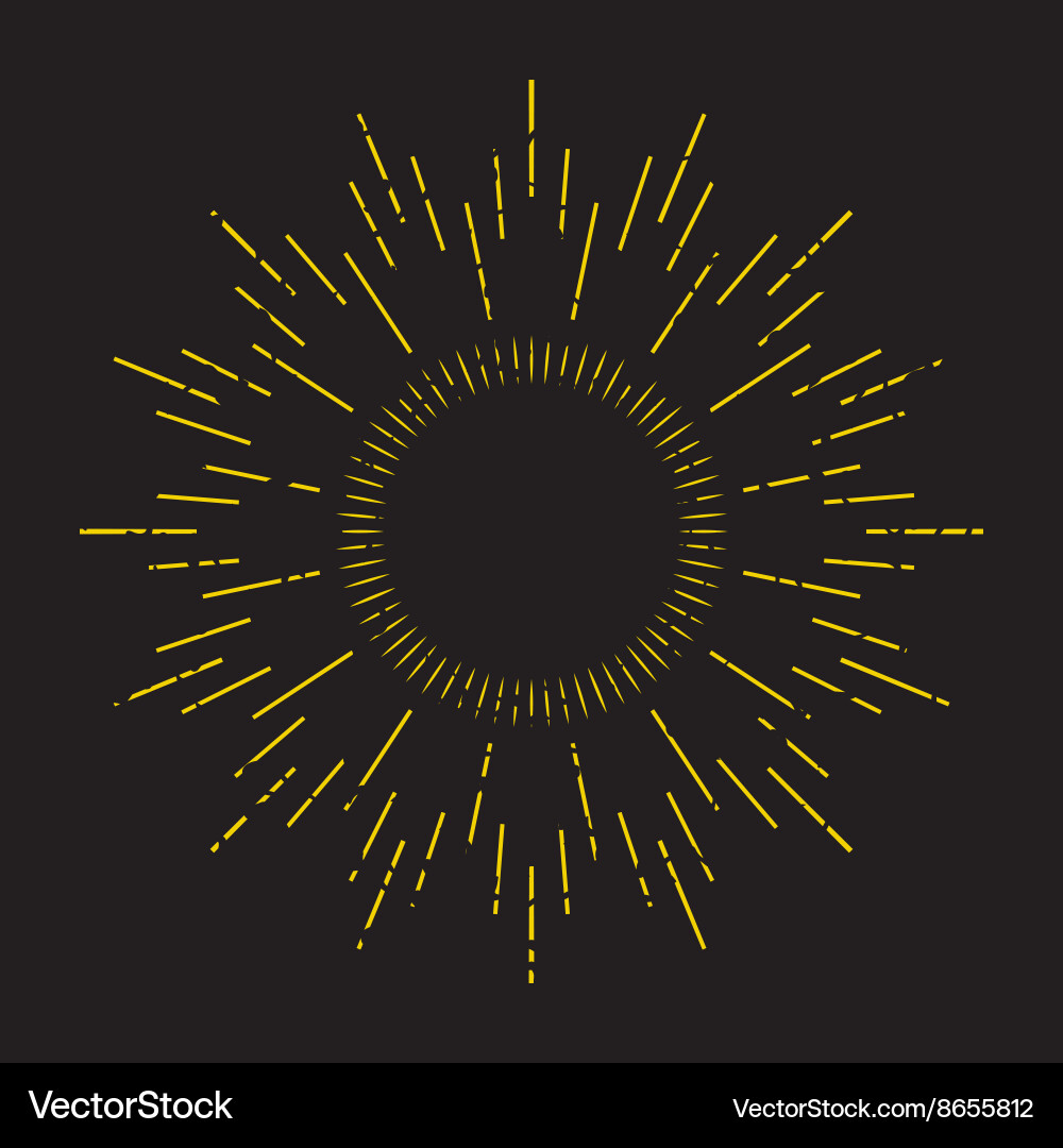 Abstract ray of the sun decoration element Vector Image