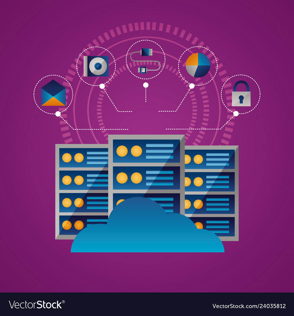 Cloud computing concept Royalty Free Vector Image