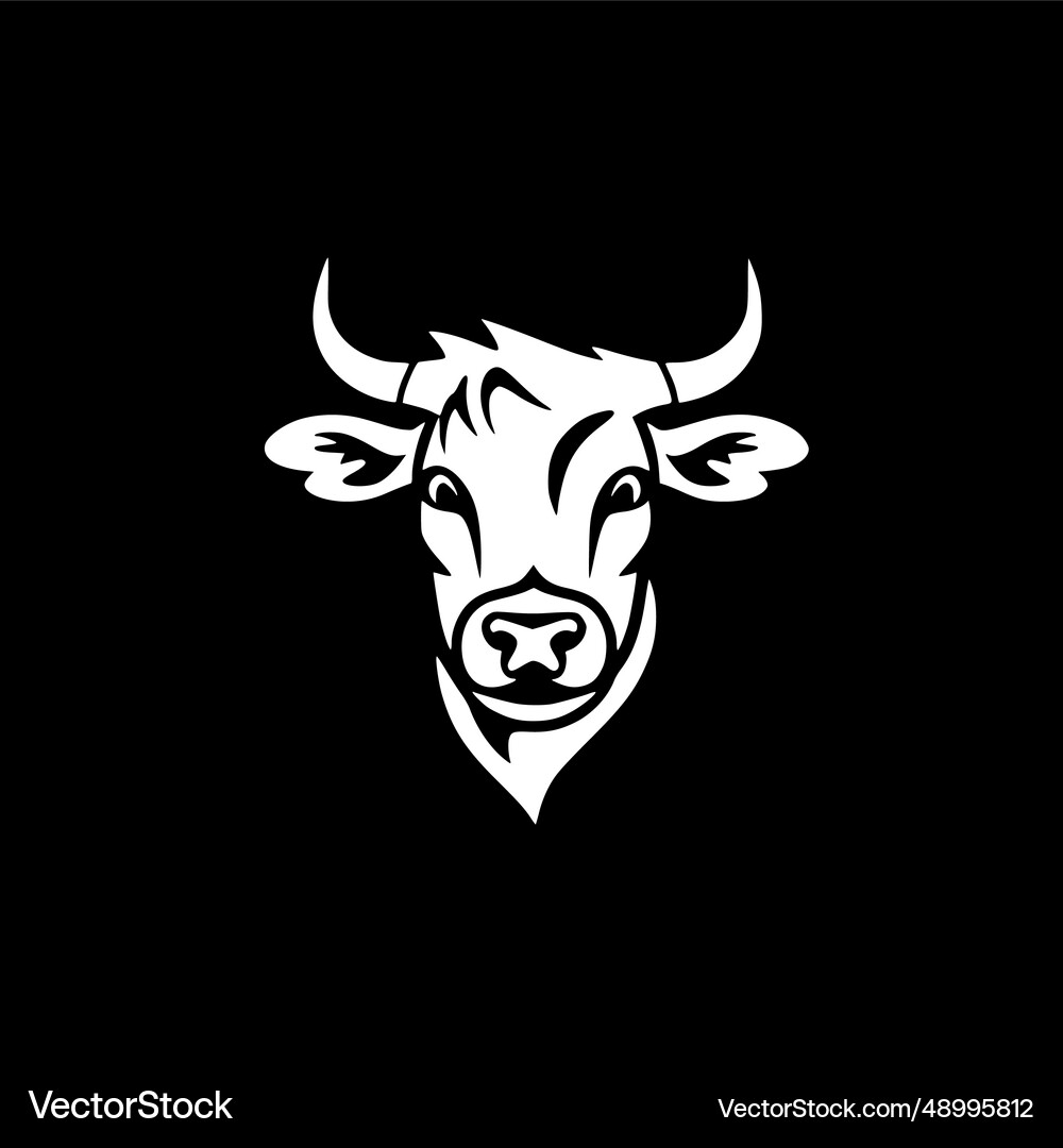 Cow - minimalist and simple silhouette Royalty Free Vector
