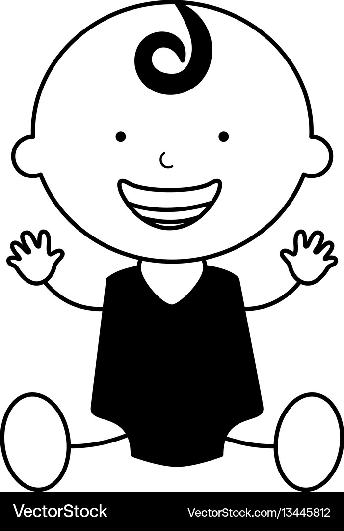 Cute baby boy character Royalty Free Vector Image