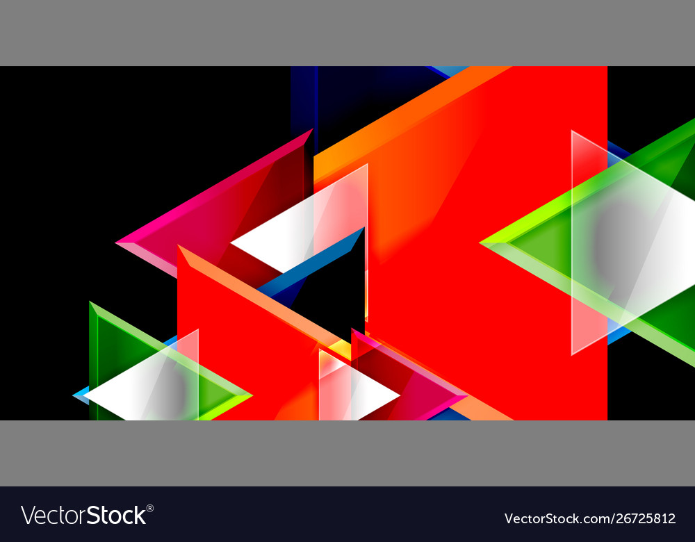 Dynamic triangle composition abstract background Vector Image