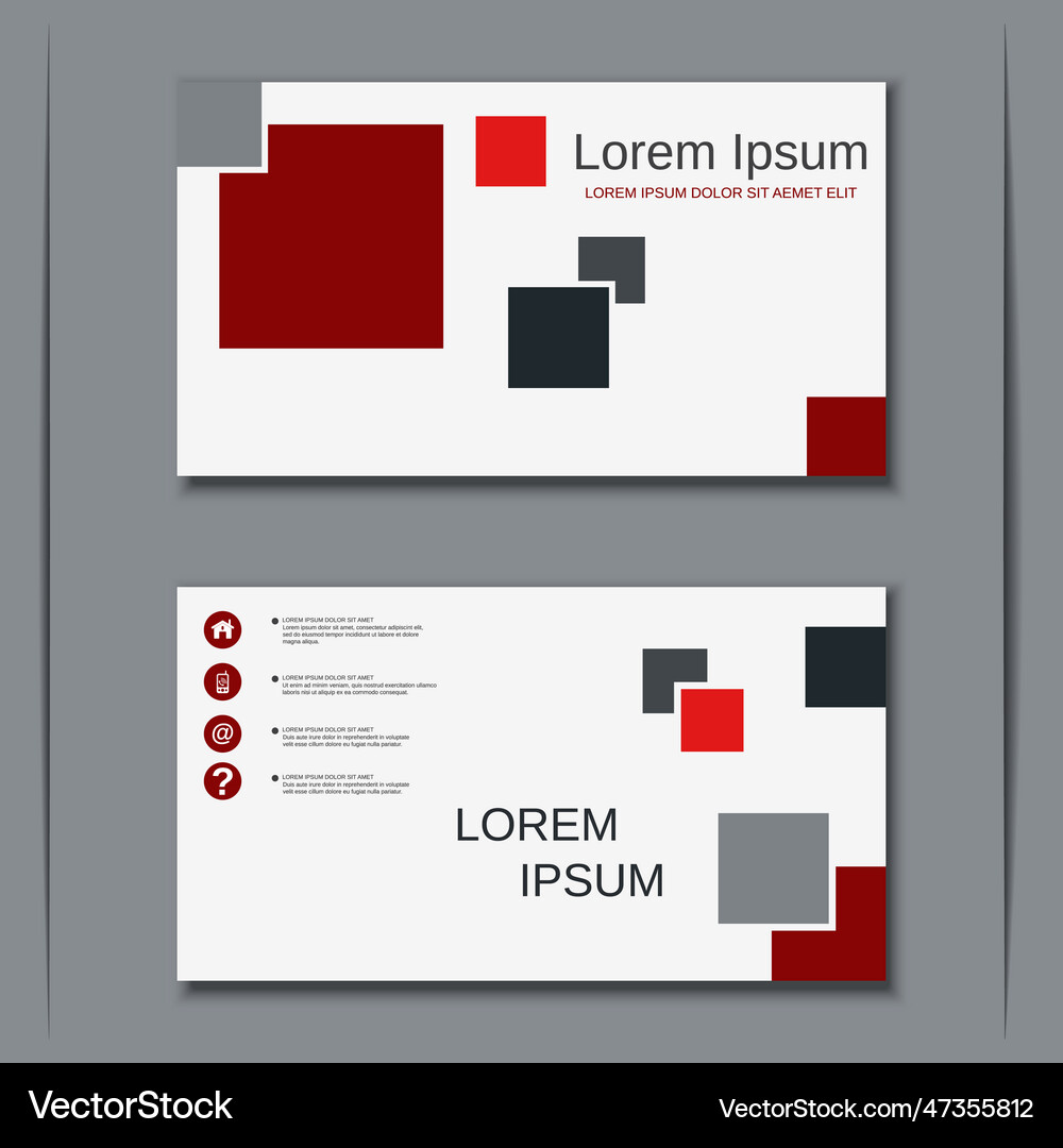 Modern business visiting card design template Vector Image