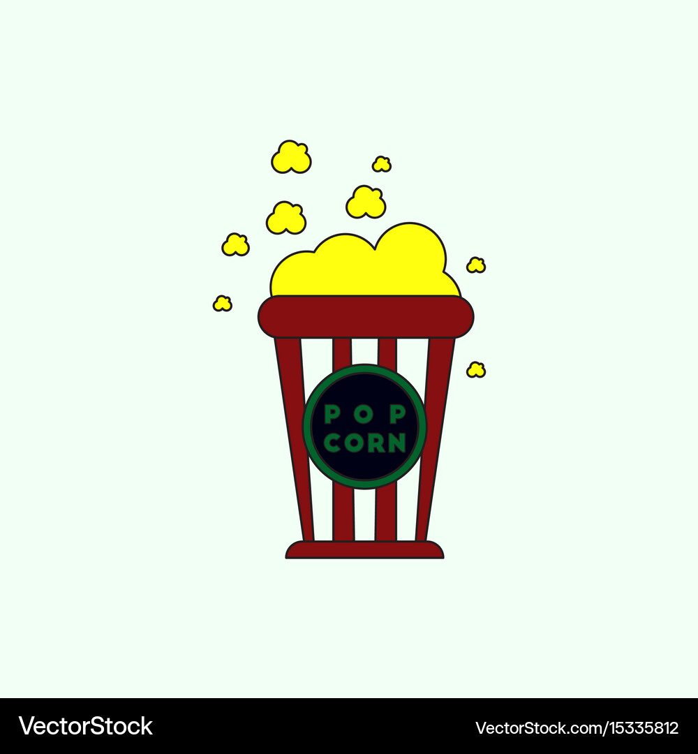 Movie snack in flat style Royalty Free Vector Image