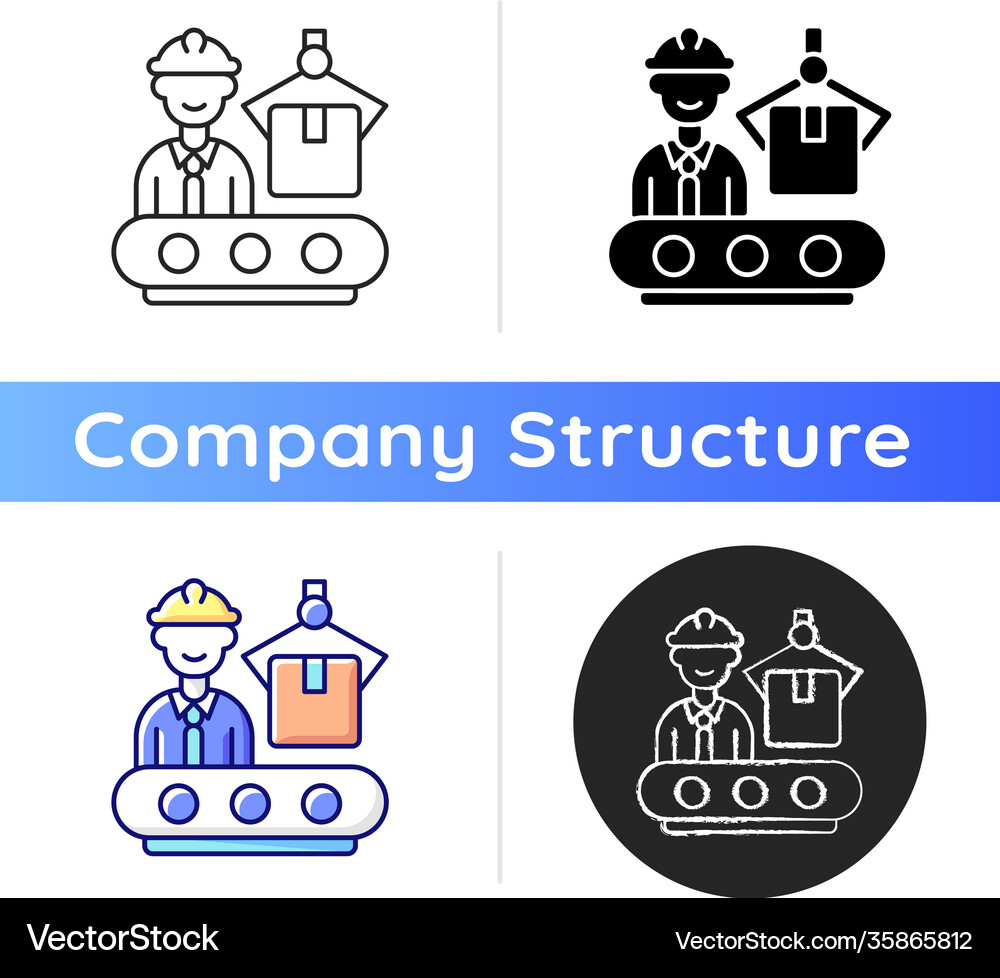 Production department icon Royalty Free Vector Image