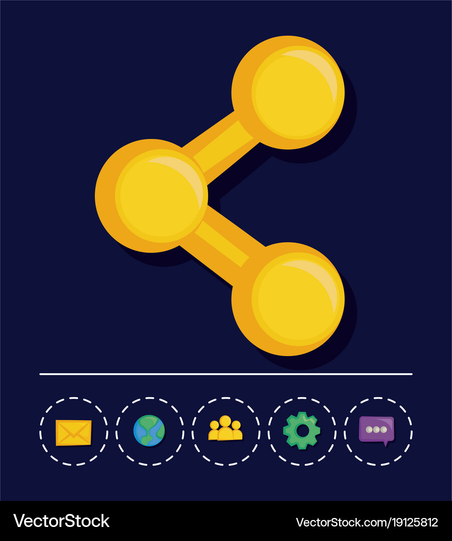 Social media symbol Royalty Free Vector Image - VectorStock