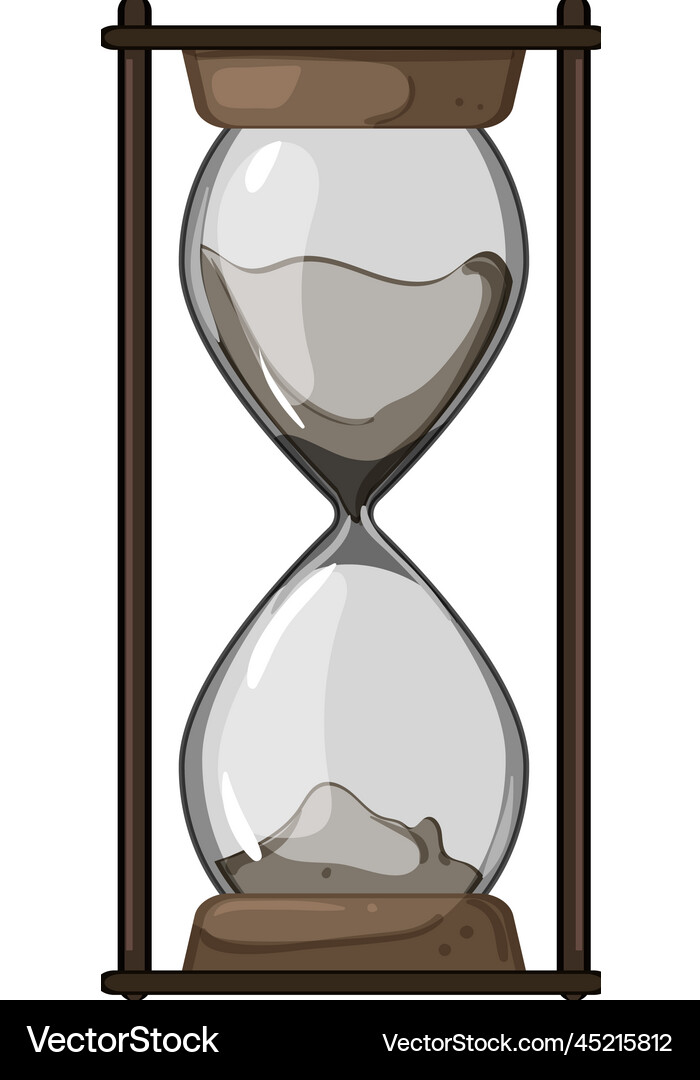 Timer sandglass hourglass cartoon Royalty Free Vector Image