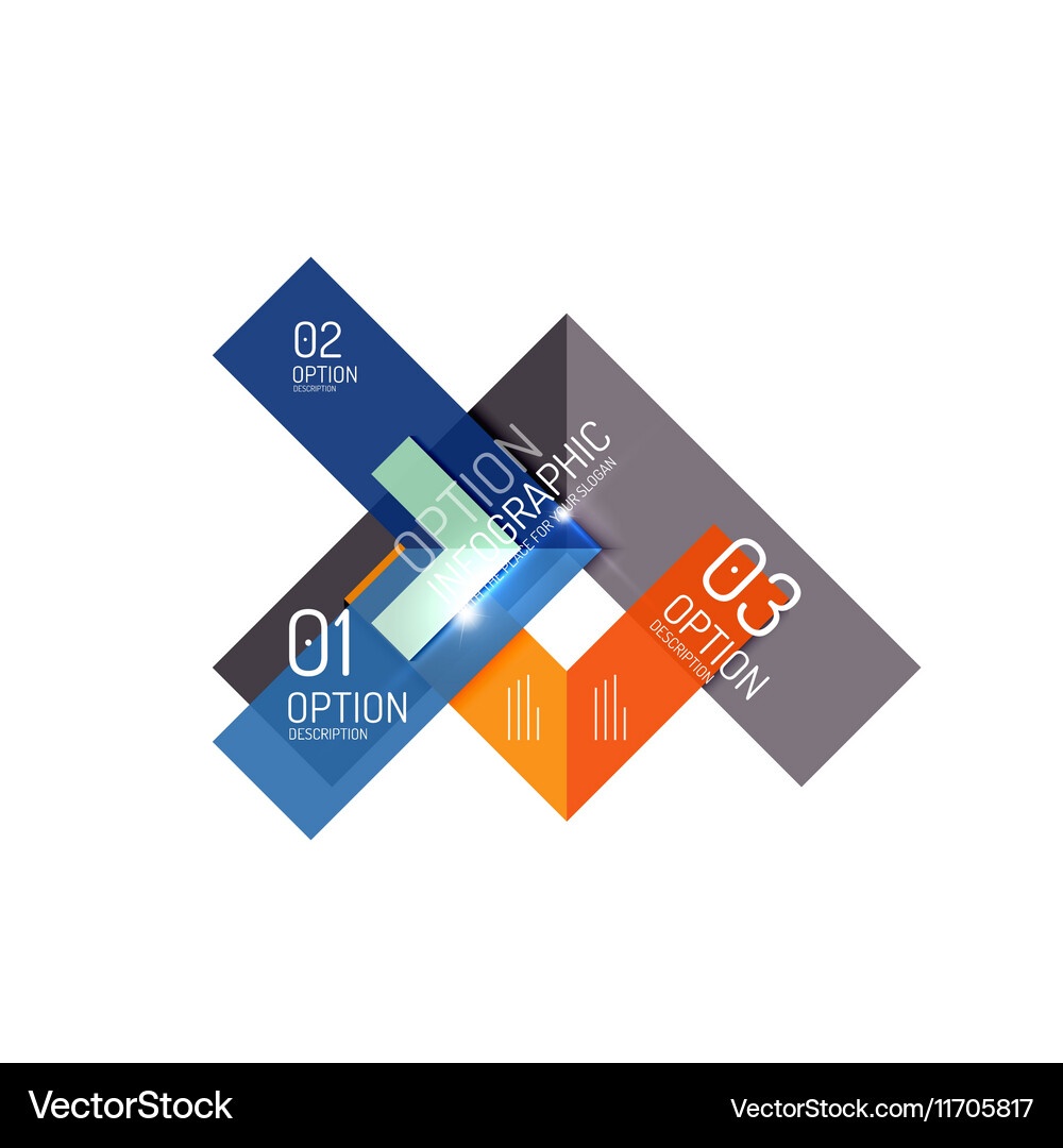 Abstract background geometric infographic option Vector Image