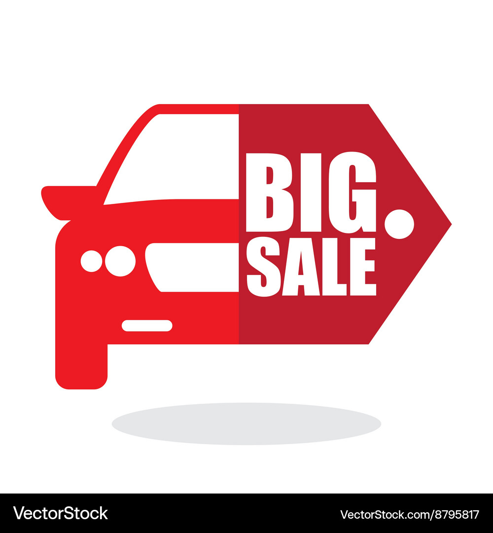 Car sale design concept white background Vector Image