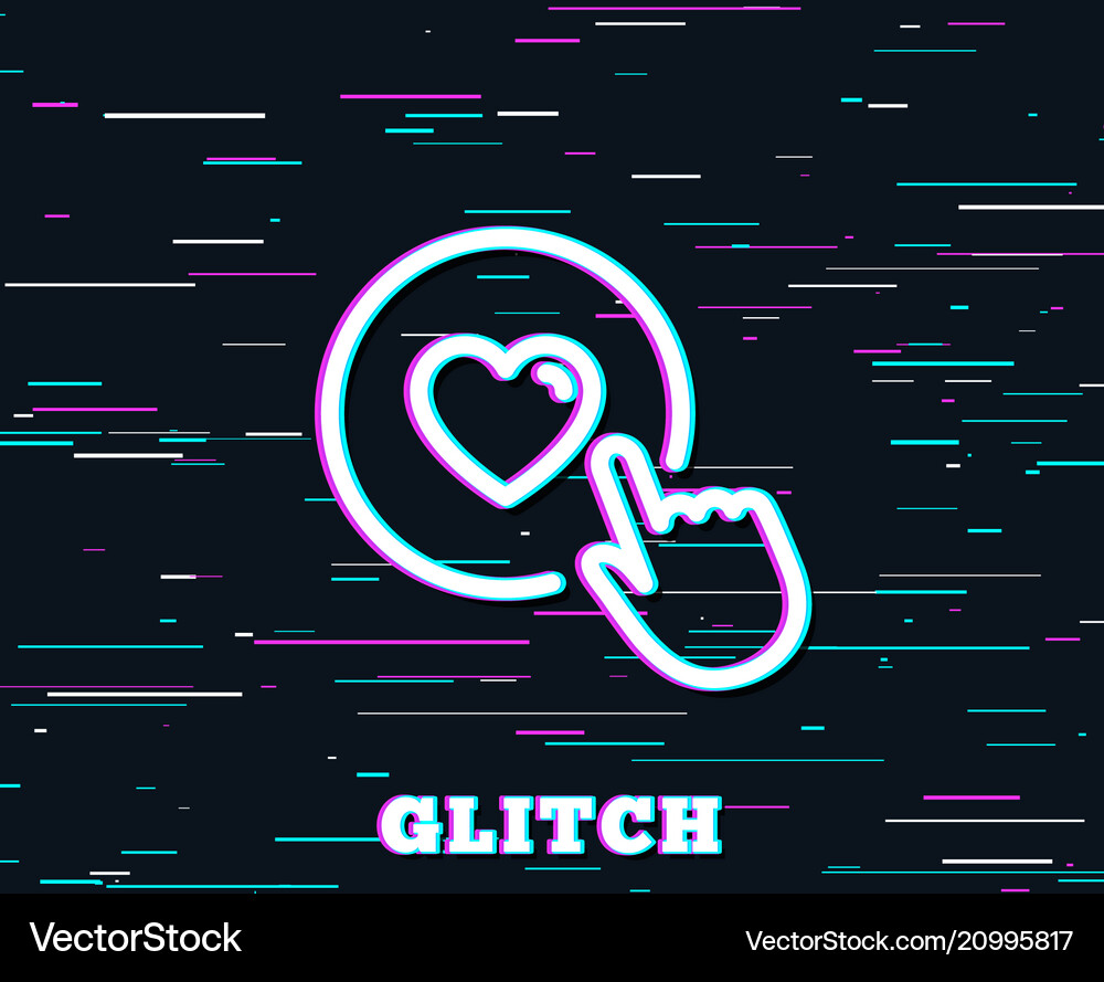 Click like line icon love symbol Royalty Free Vector Image
