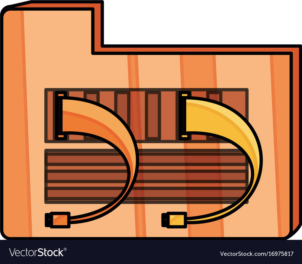 Digital folder symbol Royalty Free Vector Image