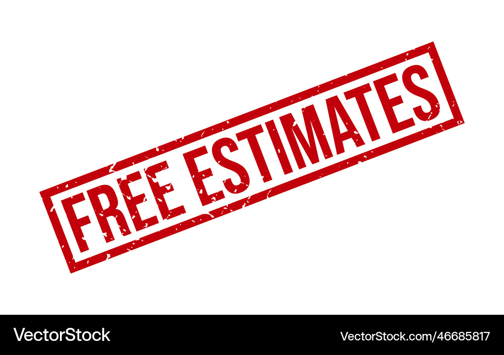 Free estimates rubber stamp seal Royalty Free Vector Image