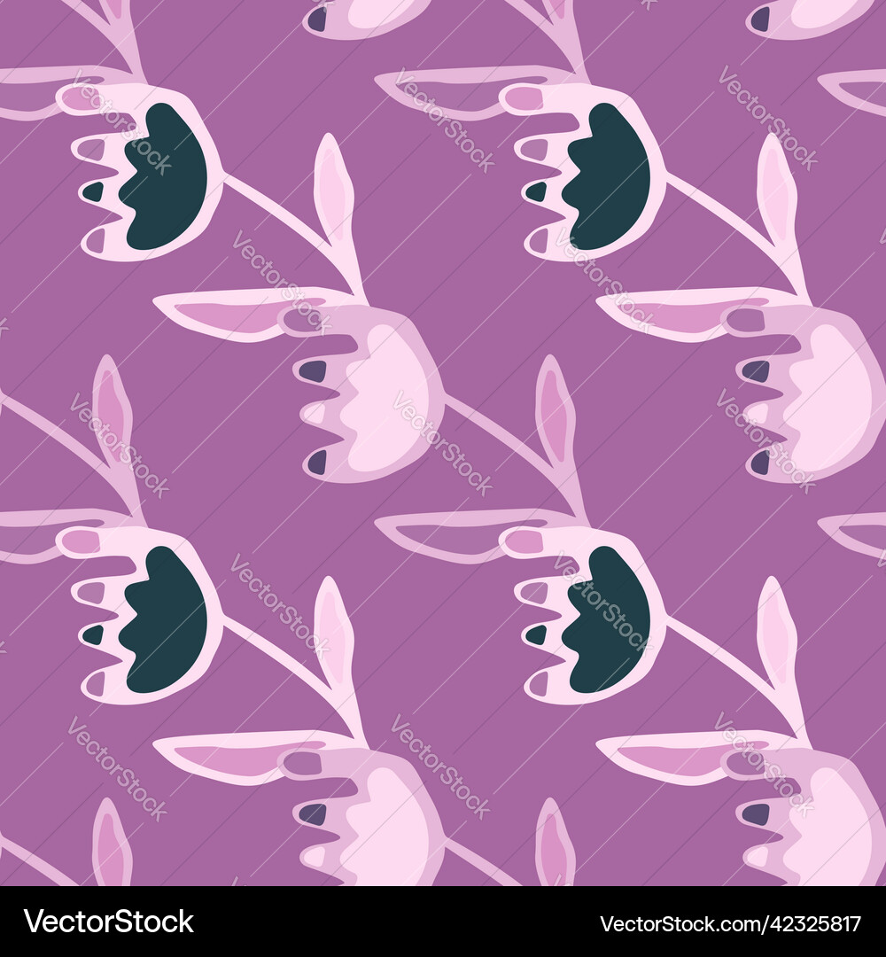 Hand drawn flower seamless pattern unusual floral Vector Image