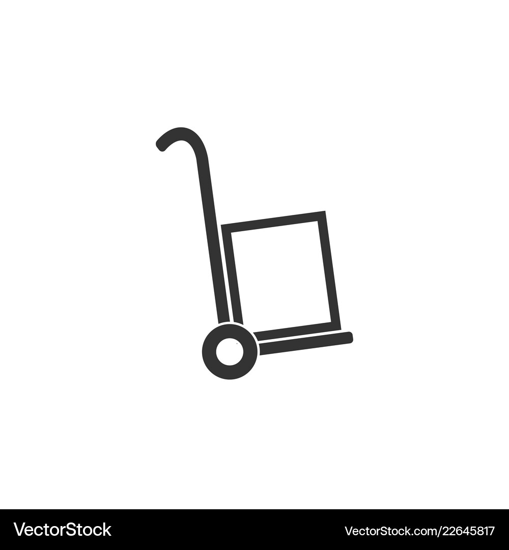 Hand truck icon trolley Royalty Free Vector Image