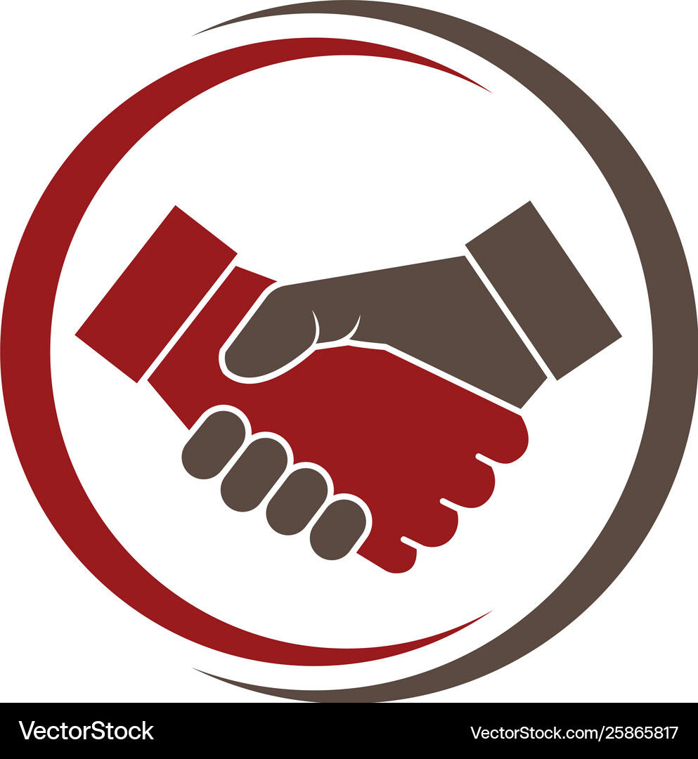 Handshake logo icon business Royalty Free Vector Image
