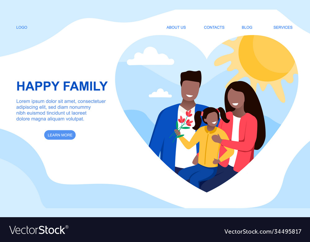 Happy family concept Royalty Free Vector Image