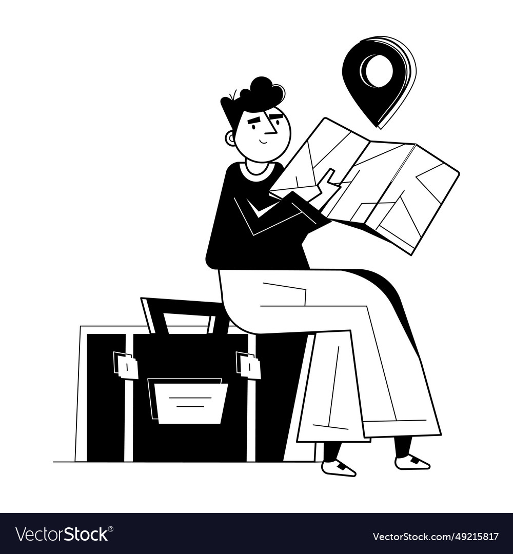 Map navigation Royalty Free Vector Image - VectorStock