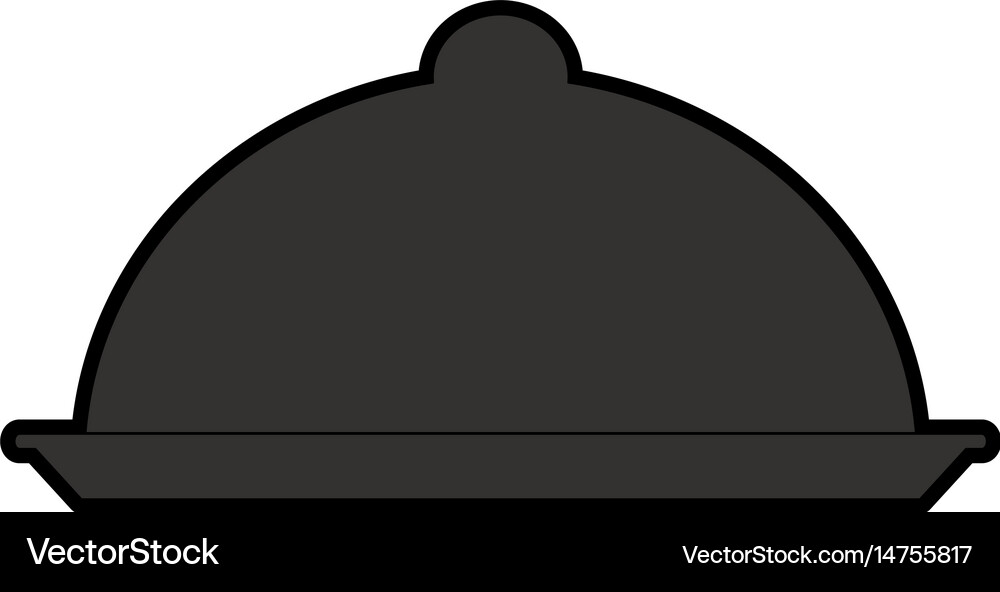 Metallic food tray icon image Royalty Free Vector Image
