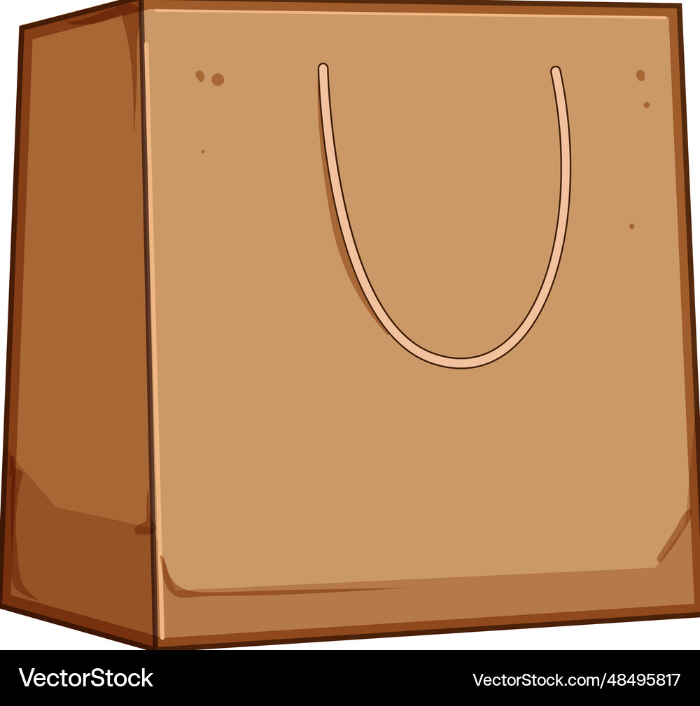 Package paper lunch bag cartoon Royalty Free Vector Image
