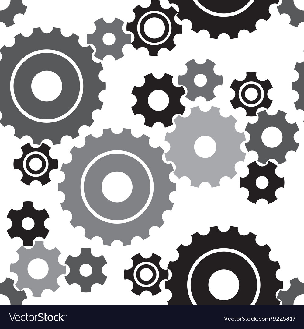 Seamless cogwheel pattern Royalty Free Vector Image