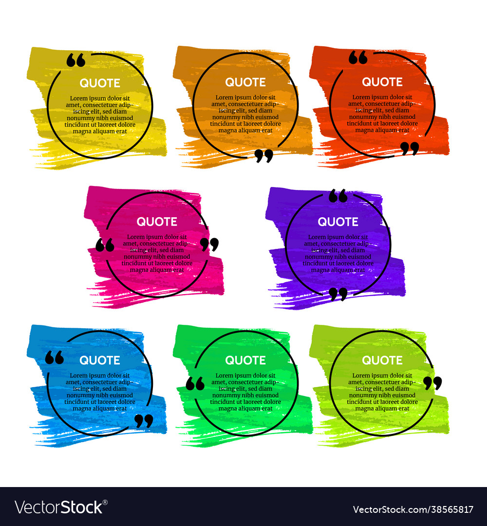 Set quote box frames Royalty Free Vector Image