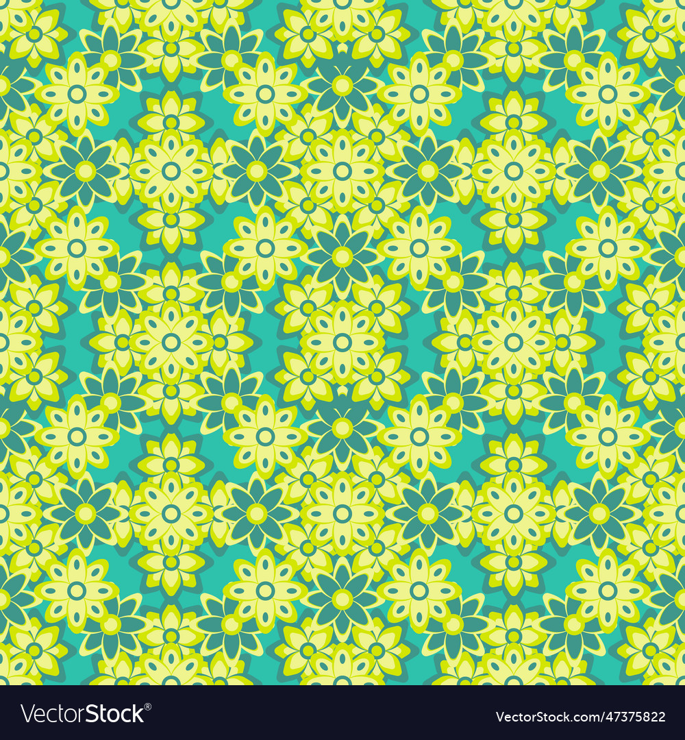 Abstract seamless flower pattern repeat pattern Vector Image