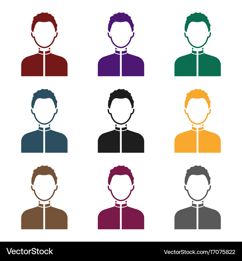 Boy icon in black style isolated on white Vector Image