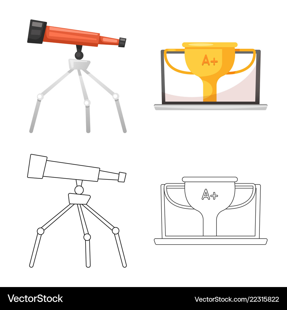 Isolated object of education and learning logo Vector Image