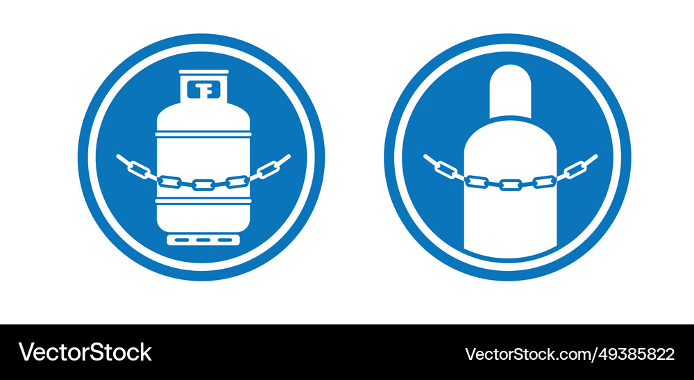 Propane bio gas cylinder with fire flame Vector Image