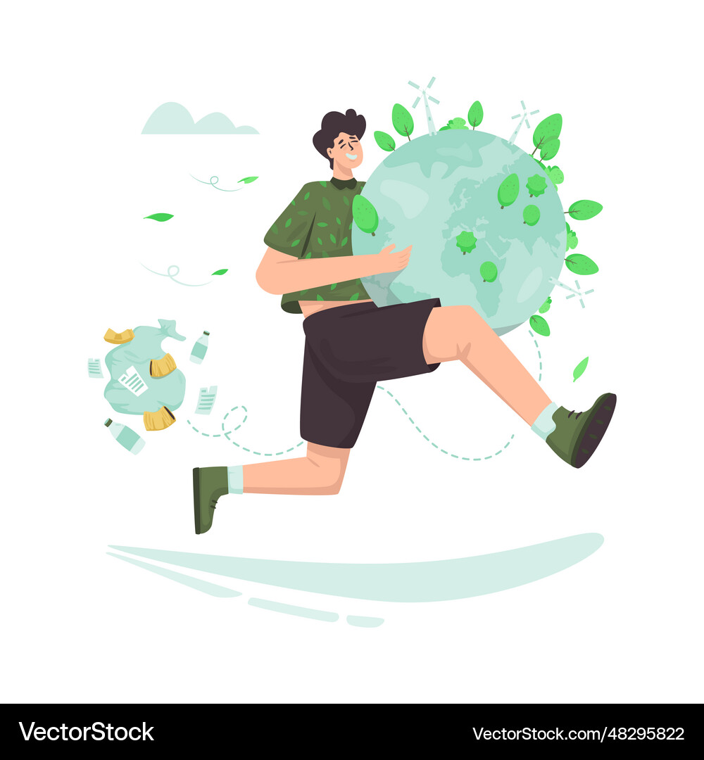 Save the earth Royalty Free Vector Image - VectorStock