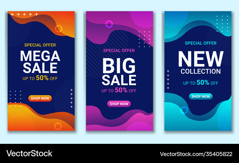 Trendy editable template for social networks Vector Image