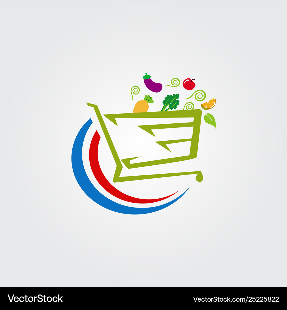 Vegetable market logo icon element and template Vector Image