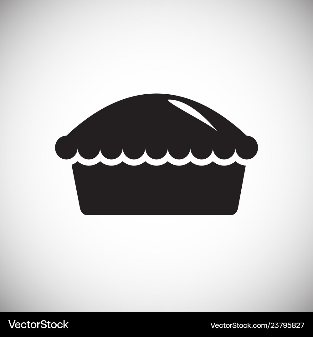 Cake icon on white background for graphic and web Vector Image