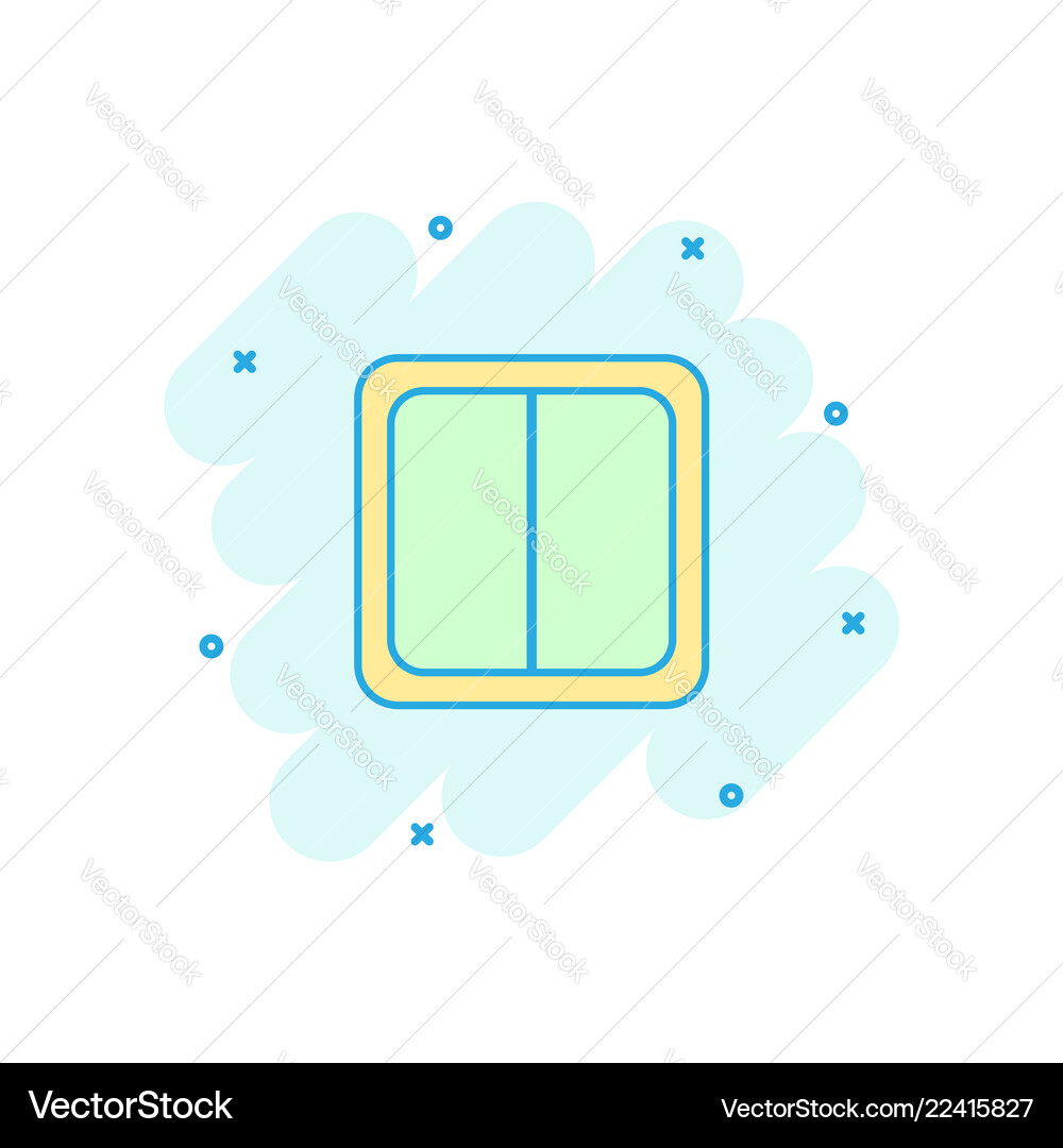 Cartoon electric light switch icon in comic style Vector Image