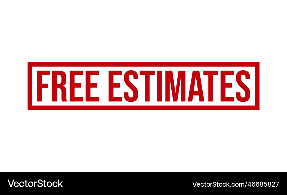 Free estimates rubber stamp seal Royalty Free Vector Image