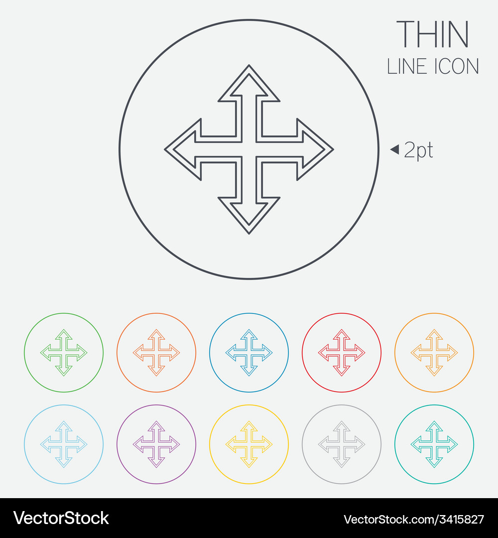 Fullscreen sign icon arrows symbol Royalty Free Vector Image