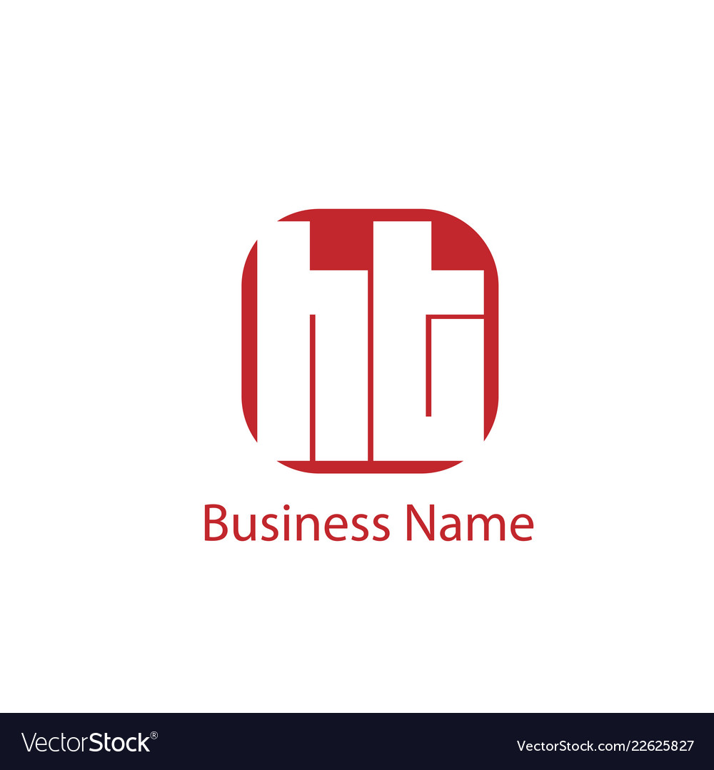Initial letter ht logo template design Royalty Free Vector
