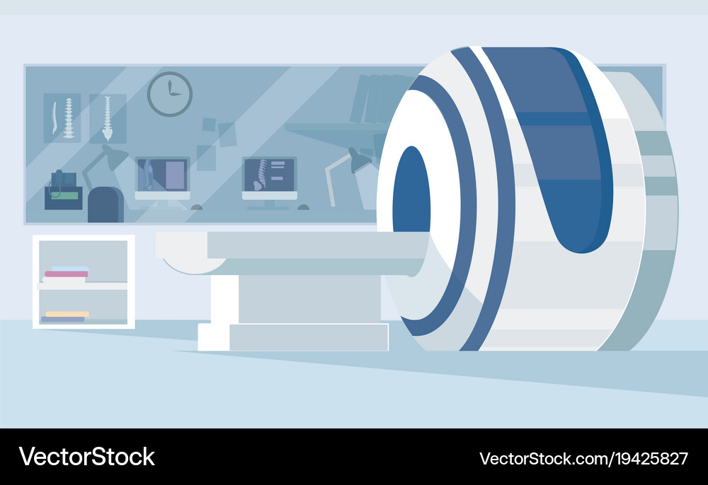 Magnetic resonance imaging machine isolated Vector Image