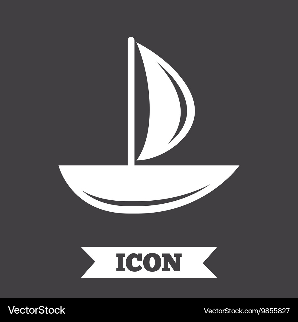 Sail boat icon ship sign Royalty Free Vector Image