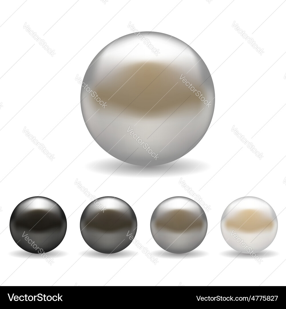 Set of pearls Royalty Free Vector Image - VectorStock