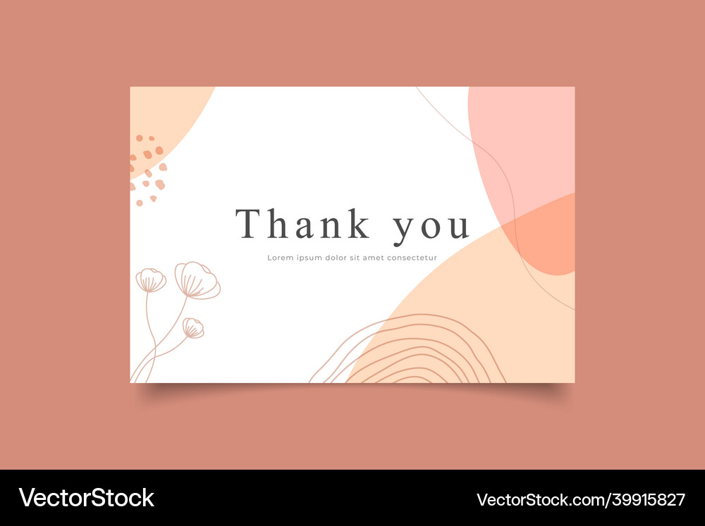 Thank you card Royalty Free Vector Image - VectorStock