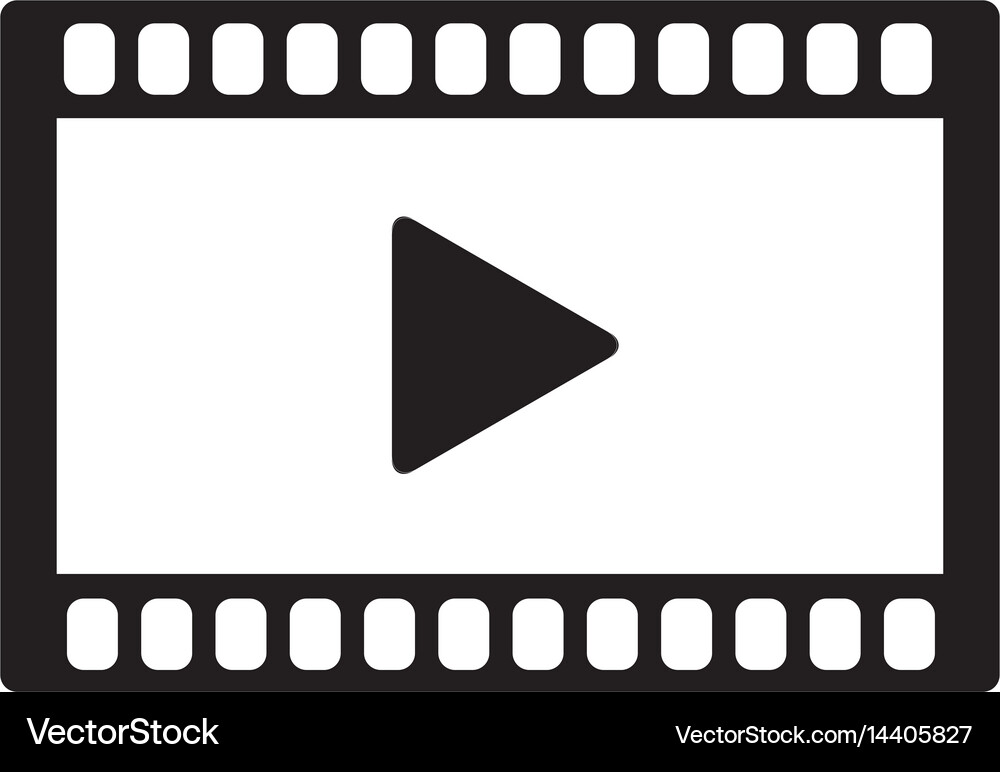 Video icon on white background sign Royalty Free Vector