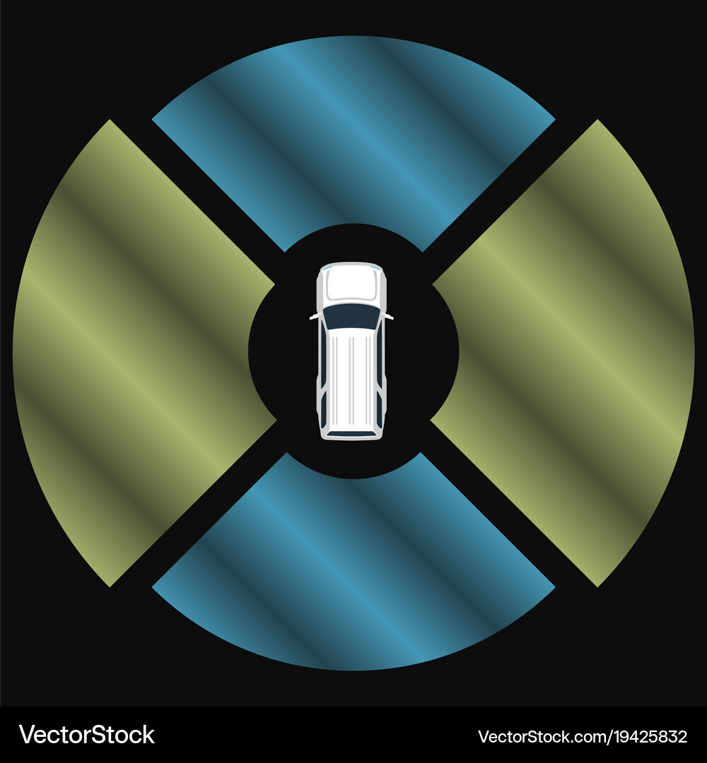 Autonomous car top view self driving vehicle Vector Image