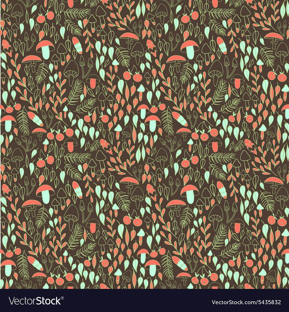 Forest seamless pattern Royalty Free Vector Image