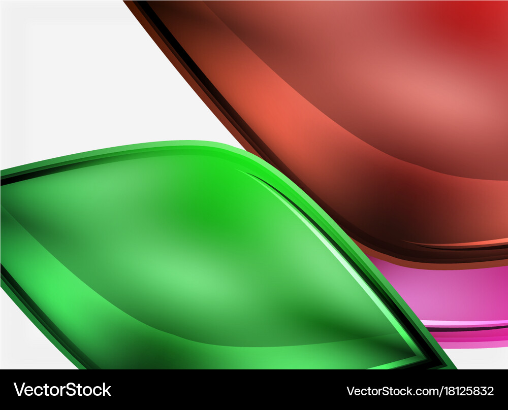 Glossy glass shapes abstract background Royalty Free Vector