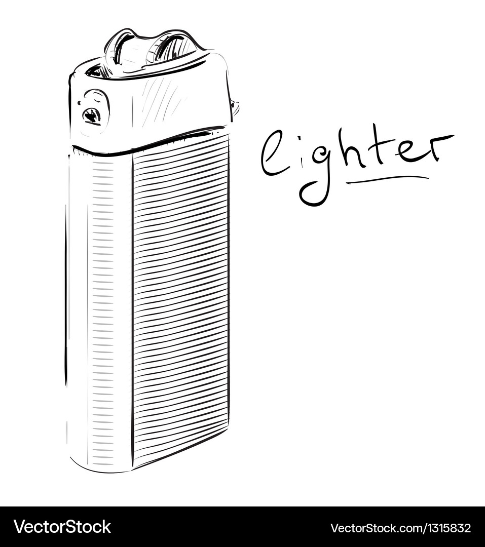 Lighter cartoon sketch Royalty Free Vector Image
