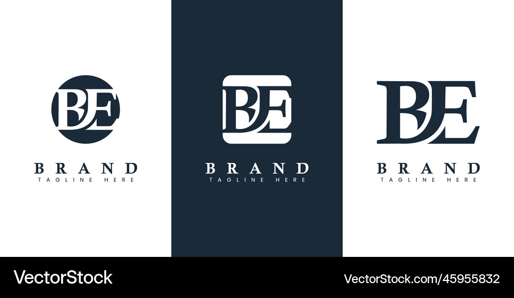 Modern and simple letter be logo suitable for any Vector Image