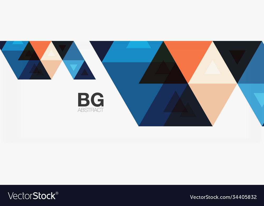 Mosaic Triangle Pattern Abstract Background Vector Image