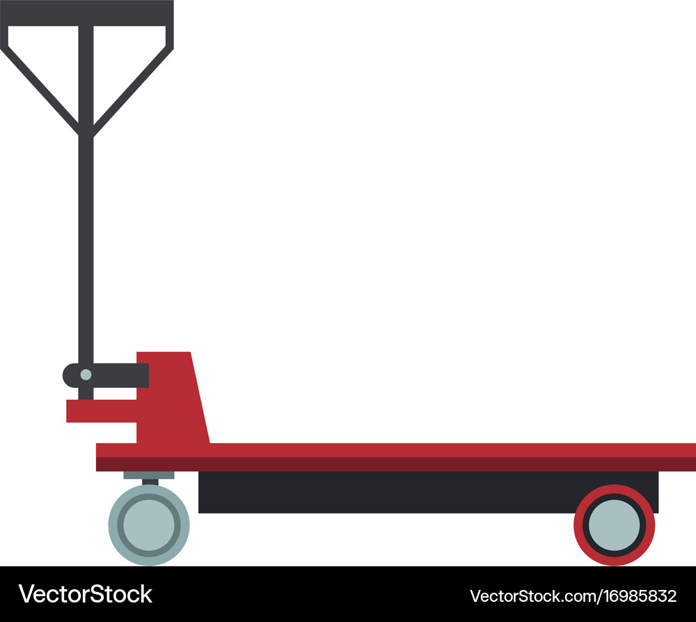 Platform trolley cargo cart delivery equipment Vector Image